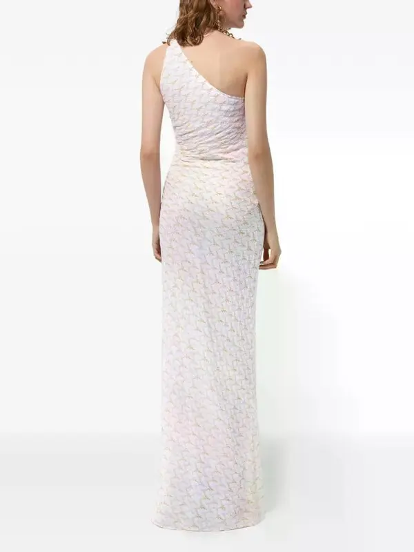 Missoni One-shoulder Zigzag Maxi Dress