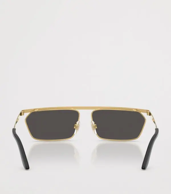 Dolce & Gabbana Rectangle Metal Sunglasses - Gold