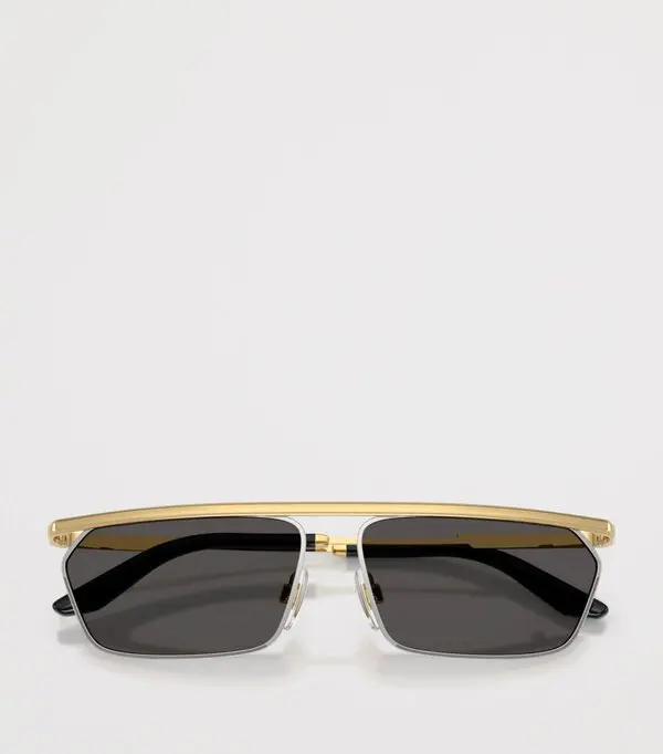 Dolce & Gabbana Rectangle Metal Sunglasses - Gold