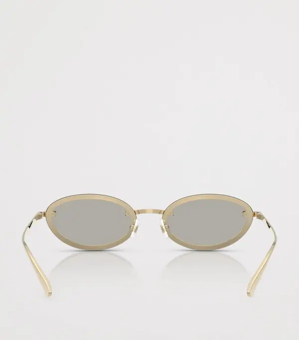 JIMMY CHOO Oval Sunglasses - Gold