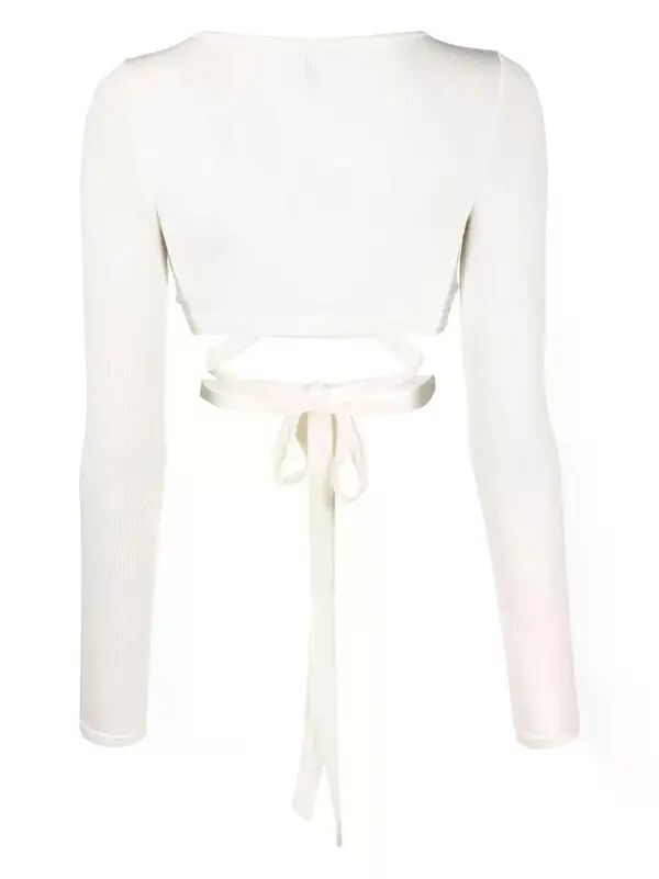 MAISON CLOSE Ribbed Wrap-design Top