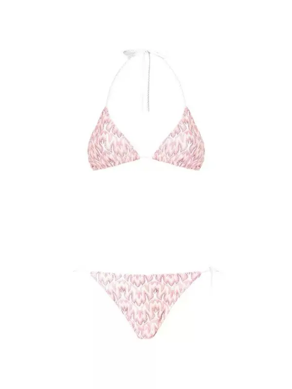 Missoni Zigzag-knit Triangle Bikini