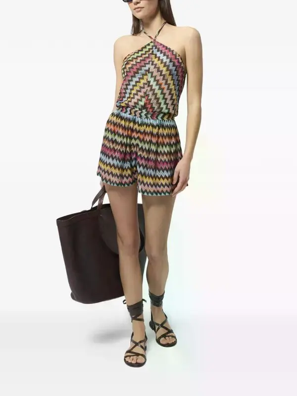 Missoni Zigzag Knit Halterneck Playsuit
