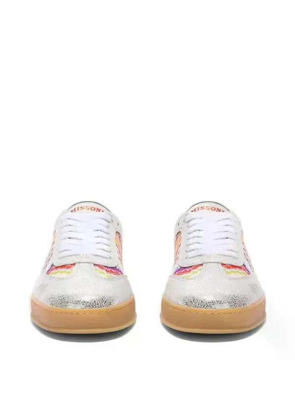 Missoni Zigzag-knit Metallic-effect Sneakers