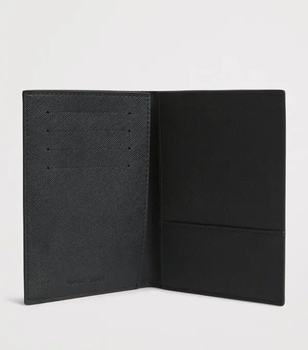 Emporio Armani Saffiano Leather Passport Holder