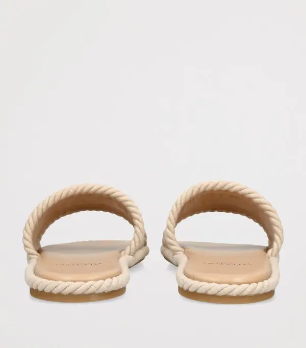 Valentino Garavani Canvas Vlogo Espadrille Slides
