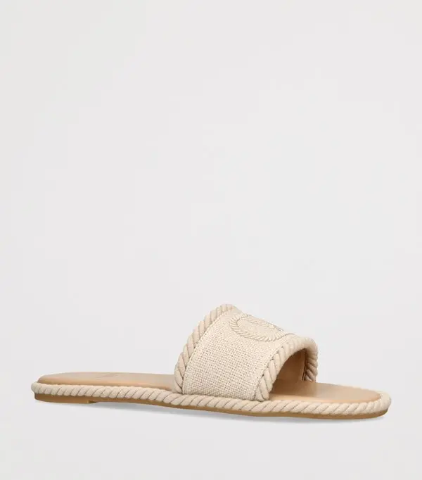 Valentino Garavani Canvas Vlogo Espadrille Slides