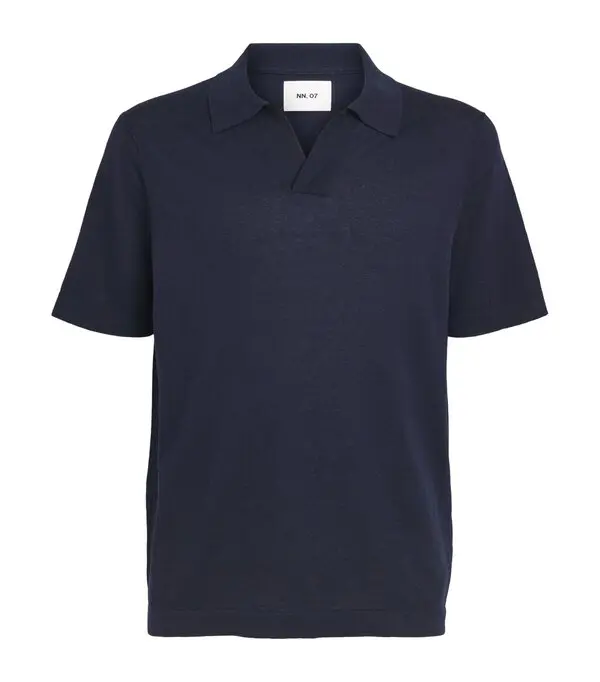NN.07 Cotton-linen Ryan Polo Shirt - Navy