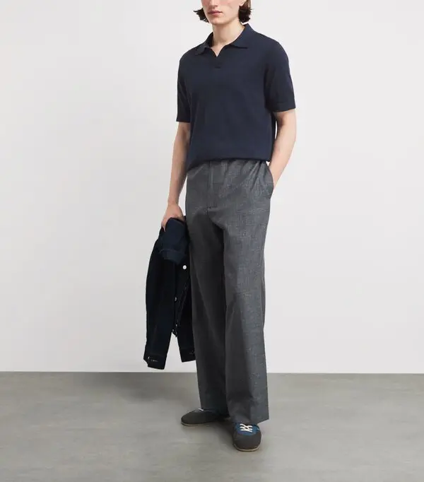 NN.07 Cotton-linen Ryan Polo Shirt - Navy