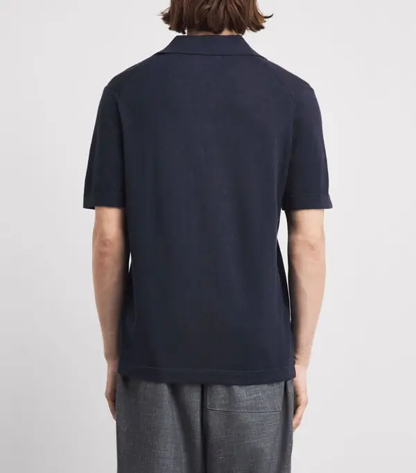 NN.07 Cotton-linen Ryan Polo Shirt - Navy
