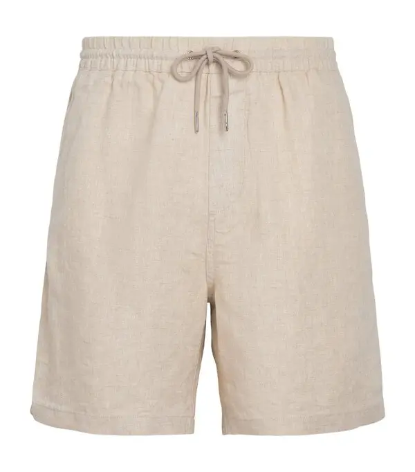 NN.07 Nn07 Gregor Linen Drawstring Shorts - Ivory