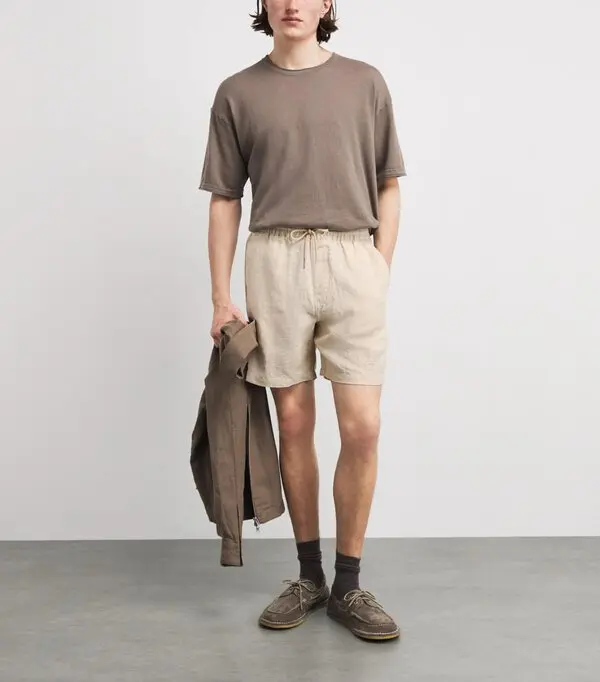 NN.07 Nn07 Gregor Linen Drawstring Shorts - Ivory