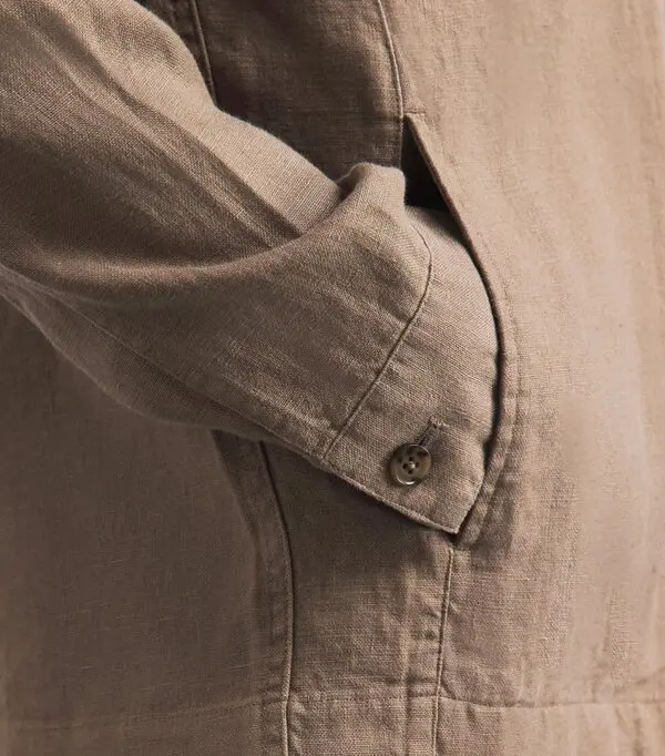 NN.07 Nn07 Linen Zip-up Jacket With Classic Collar