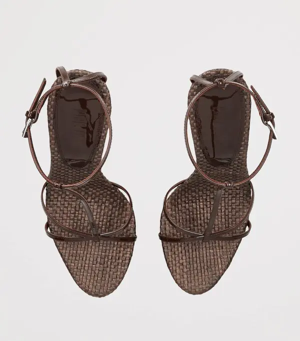 Paris Texas Patent Leather Lidia Stiletto Sandals - Brown