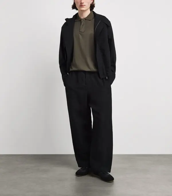 Emporio Armani Concealed-placket Logo Polo Shirt