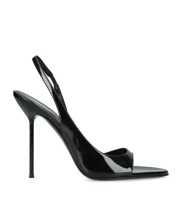 Paris Texas Patent Leather Lidia Slingback Sandals 105 - Black
