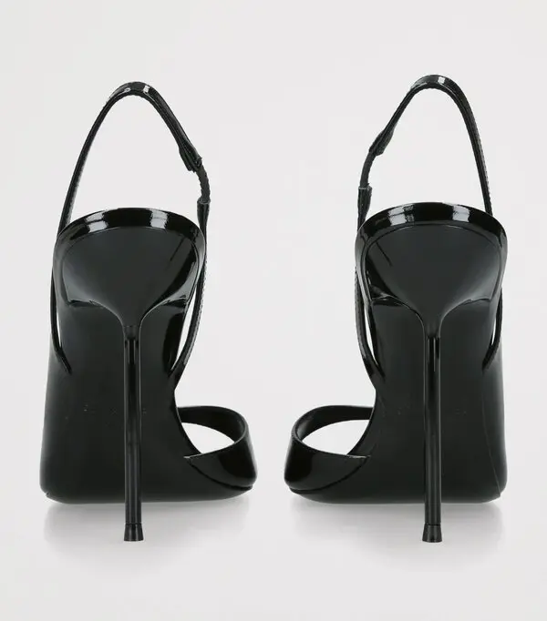Paris Texas Patent Leather Lidia Slingback Sandals 105 - Black