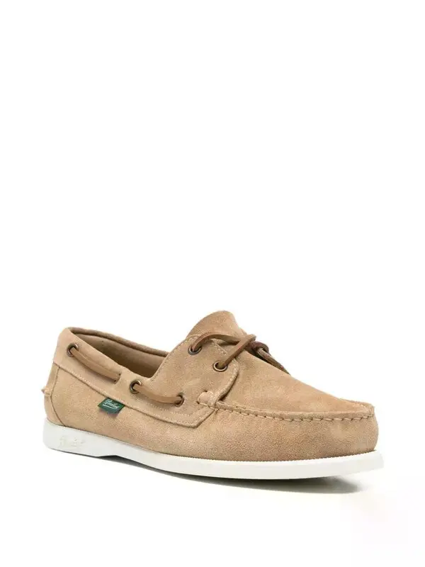 Paraboot Suede Lace-up Boat Shoes