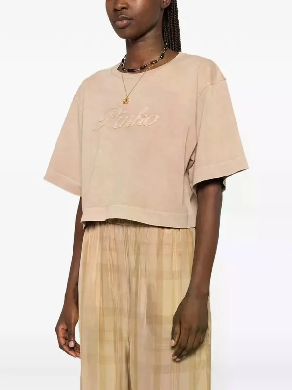 Pinko Suzanna Logo Embroidered T-shirt