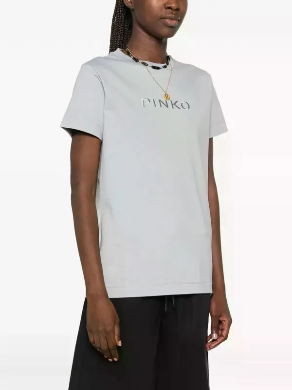 Pinko Logo Embroidered Crewneck T-shirt