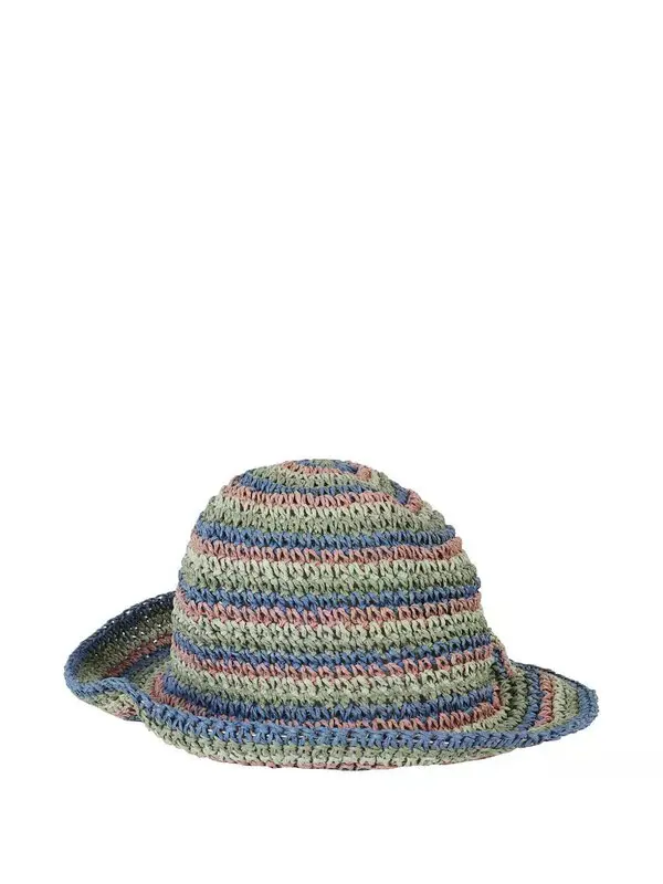 Missoni Striped Crochet Sun Hat - Blue