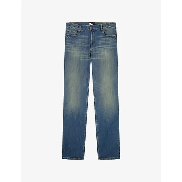 The Kooples Slim-leg Faded-wash Denim Jeans
