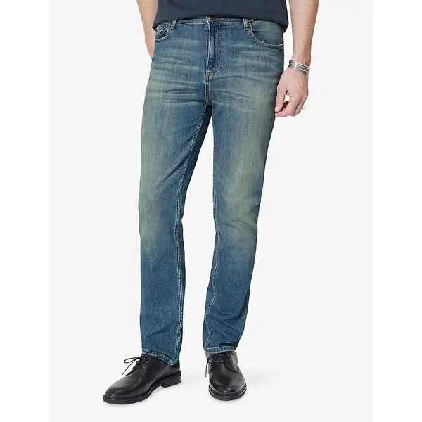 The Kooples Slim-leg Faded-wash Denim Jeans
