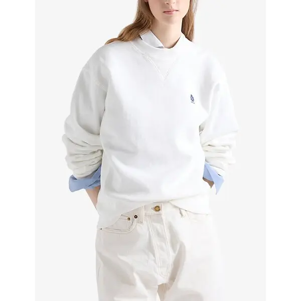 Prada Embroidered Cotton-jersey Sweatshirt