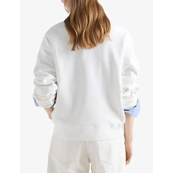 Prada Embroidered Cotton-jersey Sweatshirt