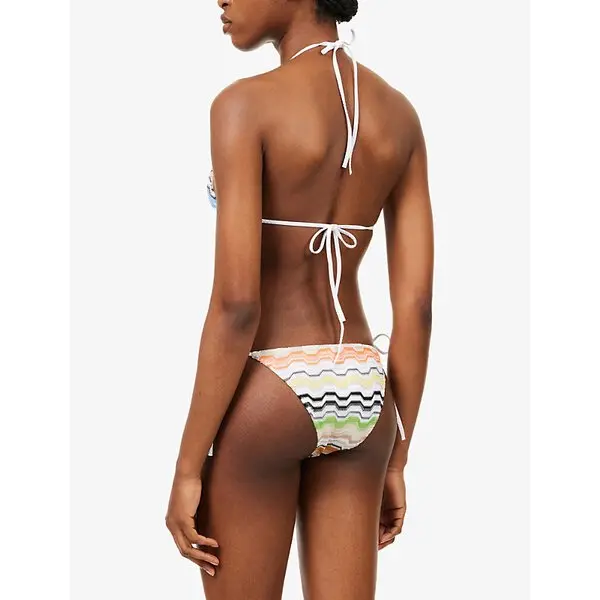 Missoni Zigzag Pattern Triangle Bikini Set - Smsnp-multicolor