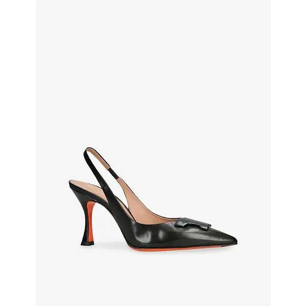 Santoni Taylor 85 Leather Slingbacks