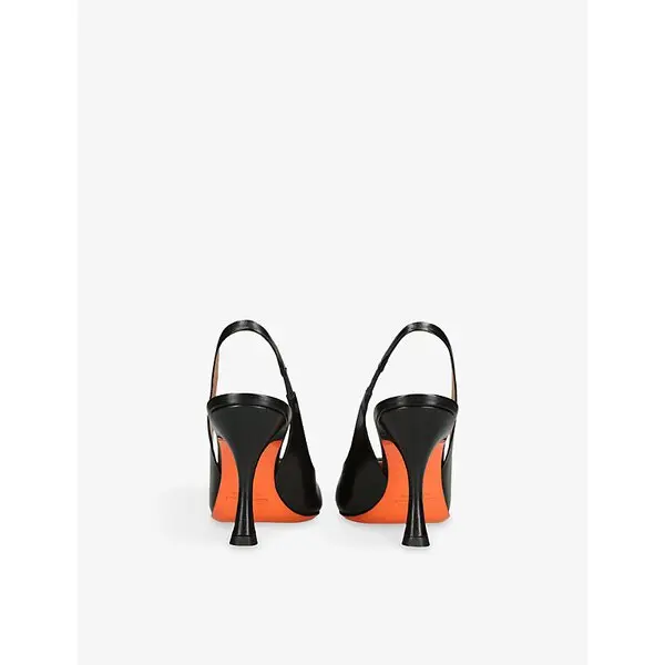 Santoni Taylor 85 Leather Slingbacks
