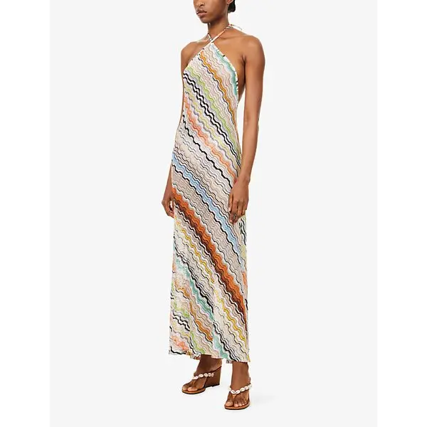 Missoni Chevron-print Knitted Long Cover Up