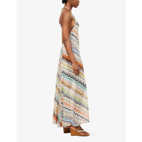 Missoni Chevron-print Knitted Long Cover Up