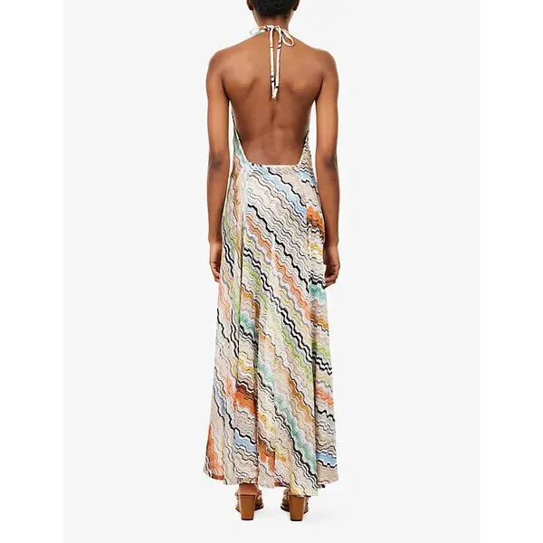 Missoni Chevron-print Knitted Long Cover Up