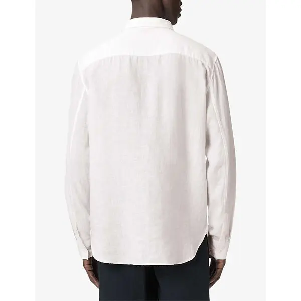 ALLSAINTS Loom Logo-embroidered Linen Shirt
