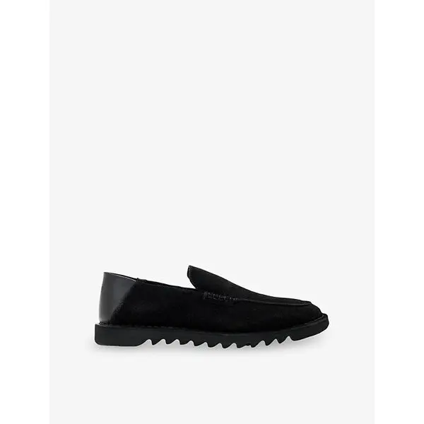 ALLSAINTS Slix Suede Loafers - Black