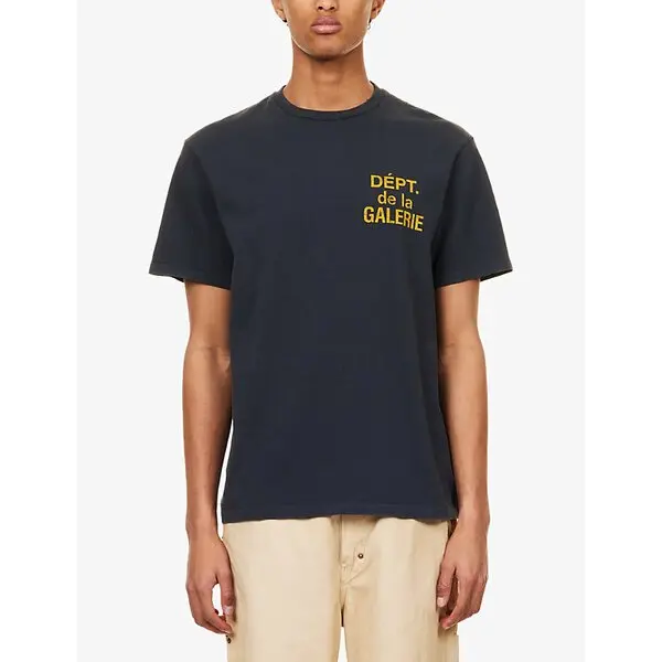 GALLERY DEPT. French Graphic-print Short-sleeve Cotton T-shirt - Black