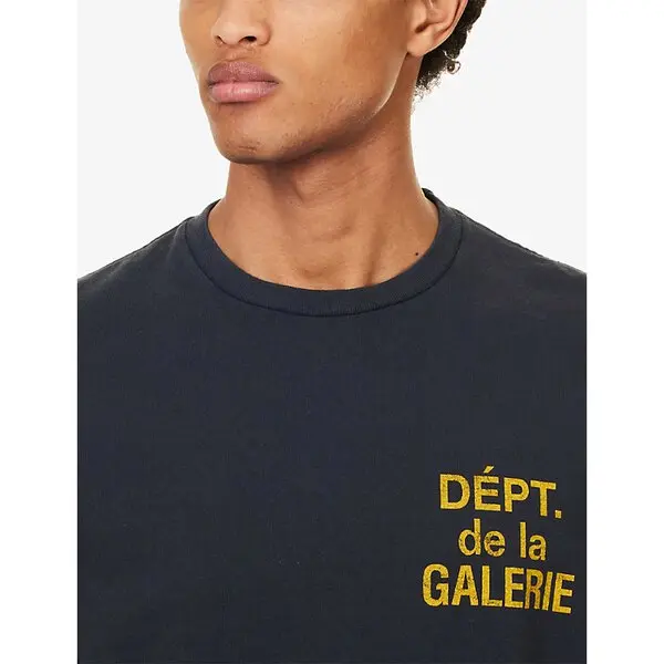 GALLERY DEPT. French Graphic-print Short-sleeve Cotton T-shirt - Black