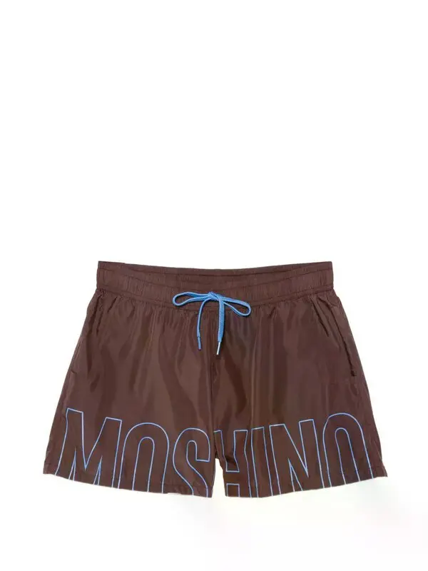Moschino Print Swim Shorts - Brown