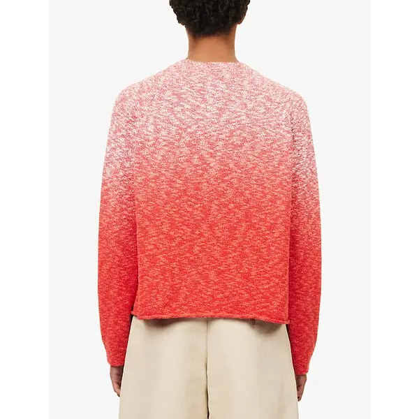 AWAKE NY Gradient Logo-embroidered Cotton-knit Jumper