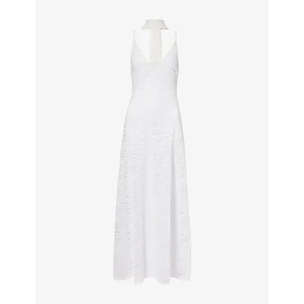 AWAY THAT DAY X Gigi & Olive Floral-lace Maxi Dress - Bridal White