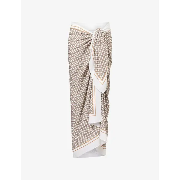 Monday Swimwear Marina Piccola Printed Woven Sarong - Tile Geo