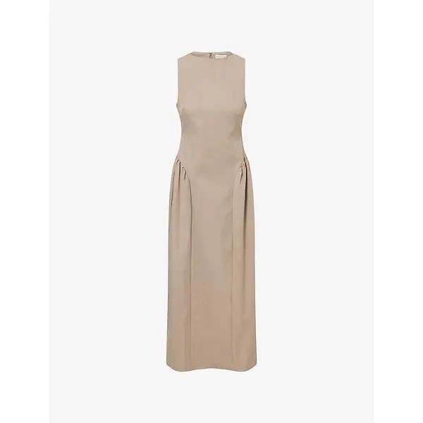PRETTY LAVISH Sylvie Midi Dress - Latte