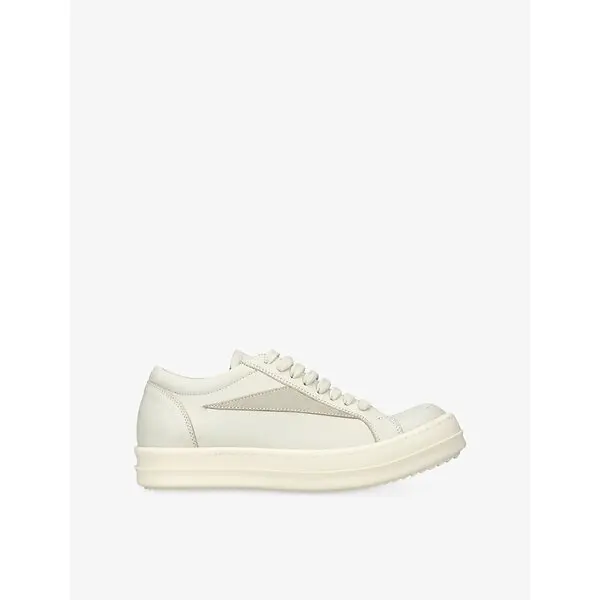 Rick Owens Low Leather Trainers - Cream