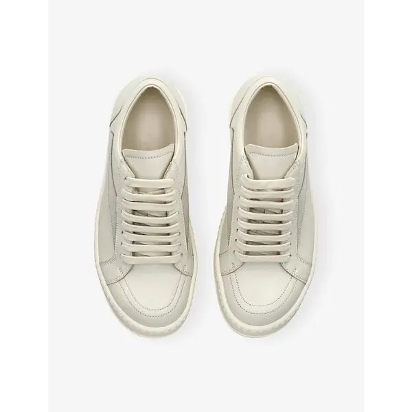 Rick Owens Low Leather Trainers - Cream