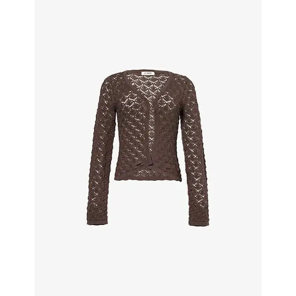 4TH & RECKLESS Dellina V-neck Knitted Top - Chocolate
