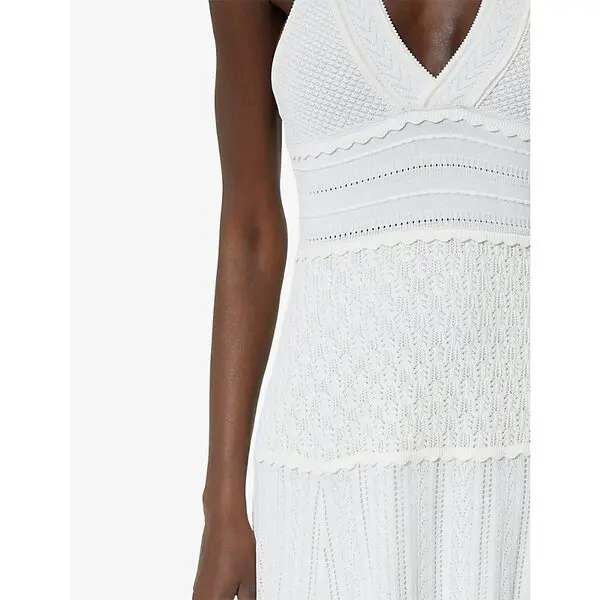 The Kooples Openwork Cross-back Mesh Maxi Dress