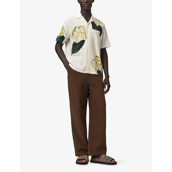 ALLSAINTS Nouvelle Floral-print Cotton And Linen Shirt