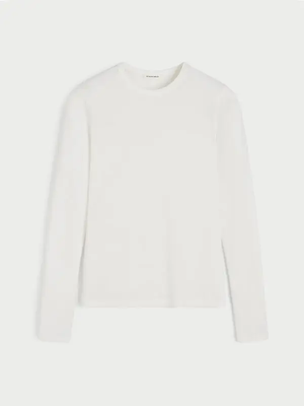 BY MALENE BIRGER Brita Organic Cotton Long-sleeved T-shirt - Soft White